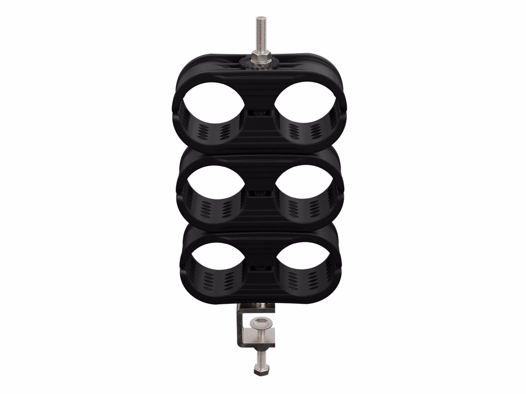 Dual Side, 3-Hole, Feeder Clamp for 1-5/8