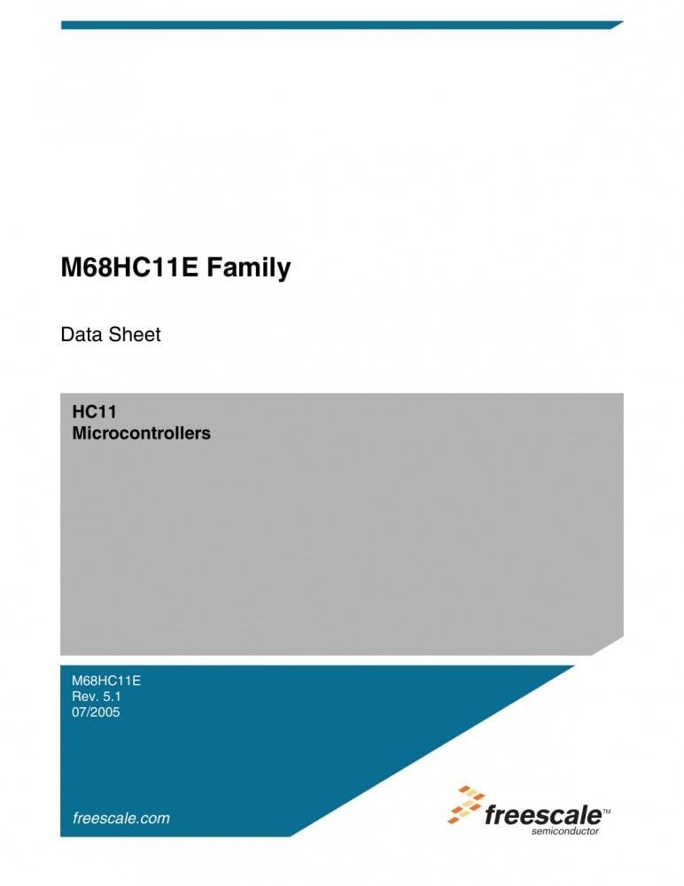 M68HC11E datasheet page 1