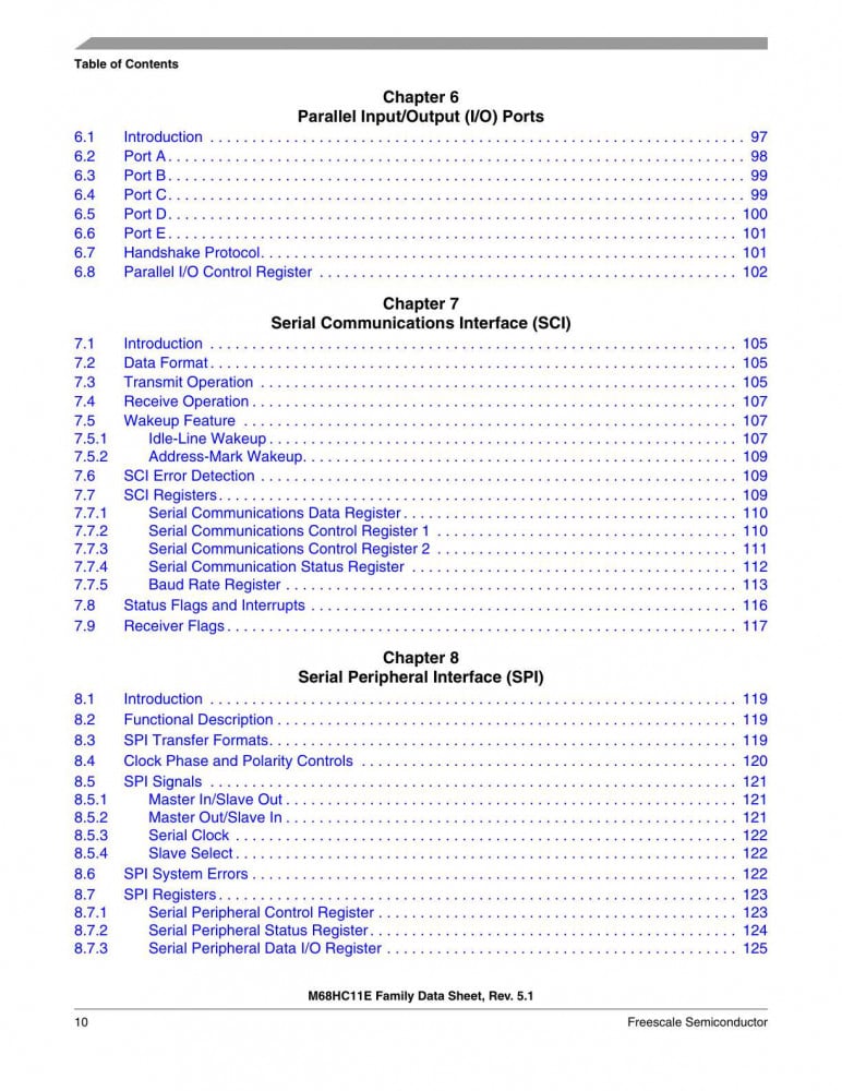 M68HC11E datasheet page 10