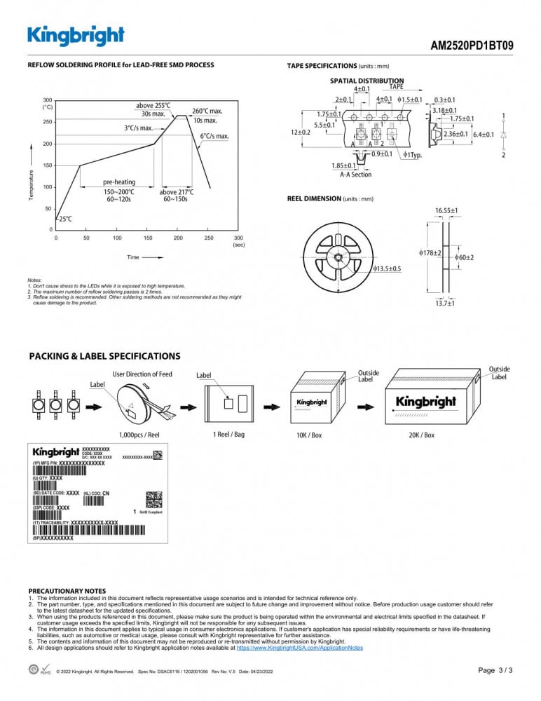 AM2520PD1BT09 datasheet page 3