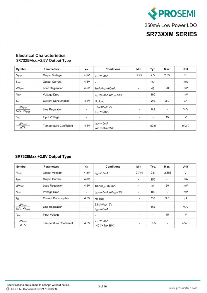 SR7330MPR datasheet page 3