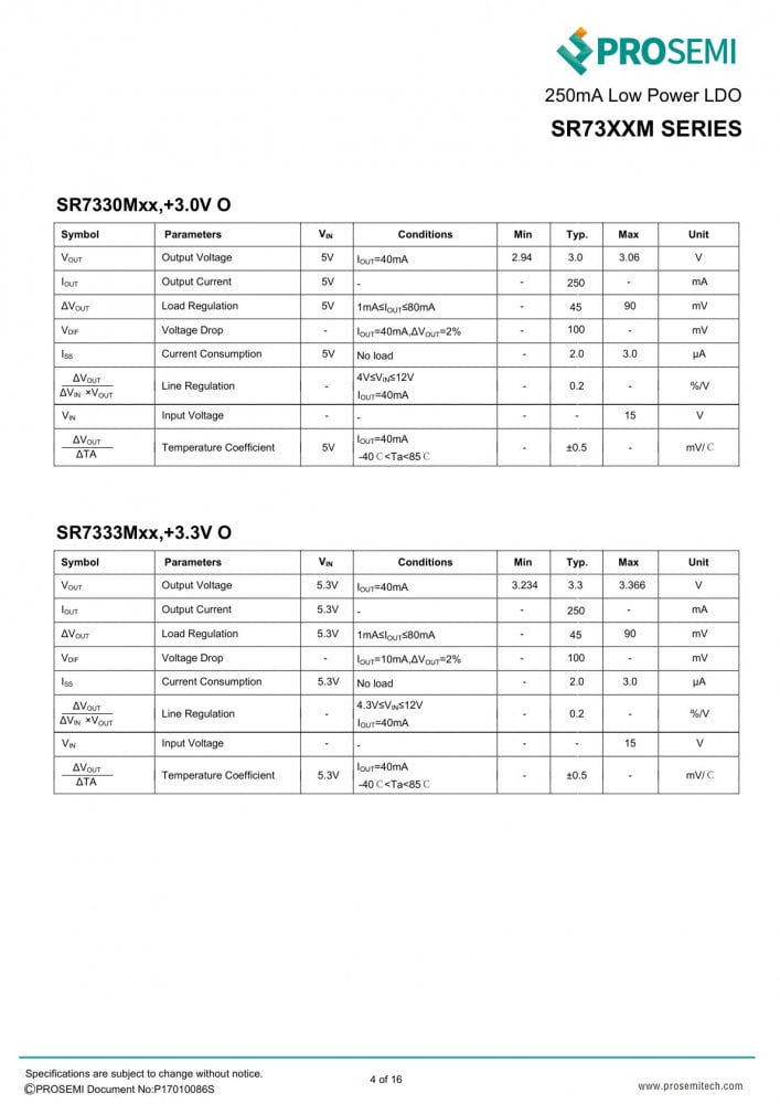 SR7330MPR datasheet page 4