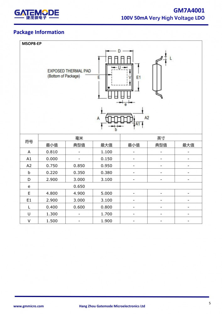 GM7A4001 datasheet page 5
