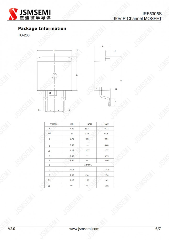 IRF5305S-JSM datasheet page 6