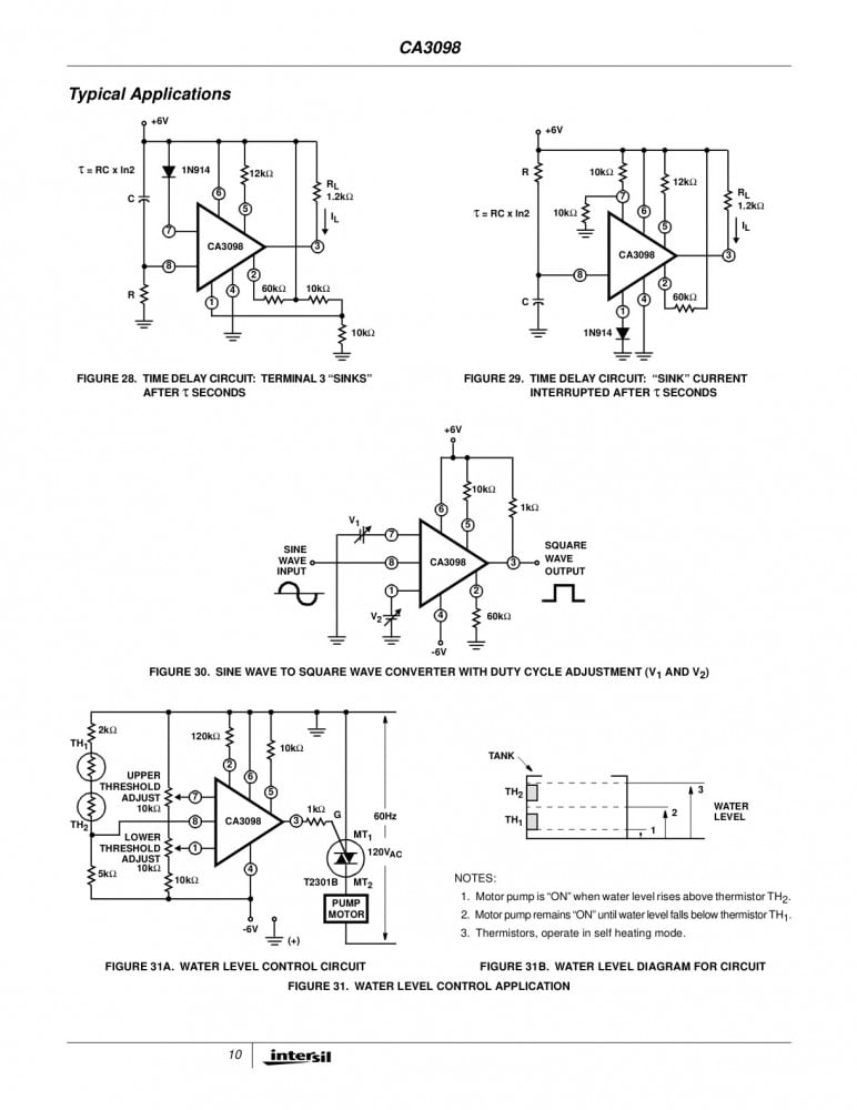 CA3098E datasheet page 10
