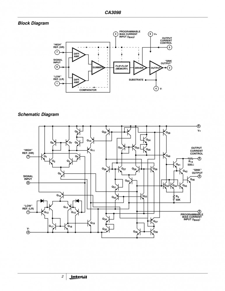 CA3098E datasheet page 2
