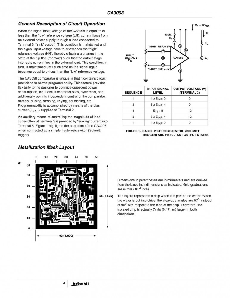 CA3098E datasheet page 4