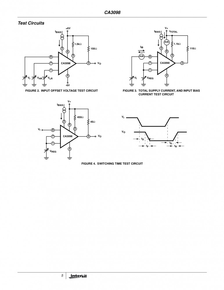 CA3098E datasheet page 5