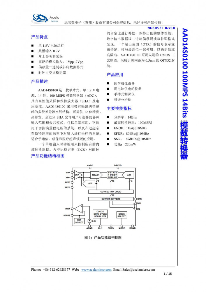 AAD14S0100 product functional block diagram