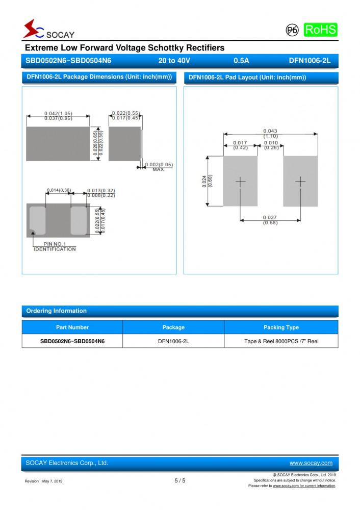SBD0504N6 technical document, page 5