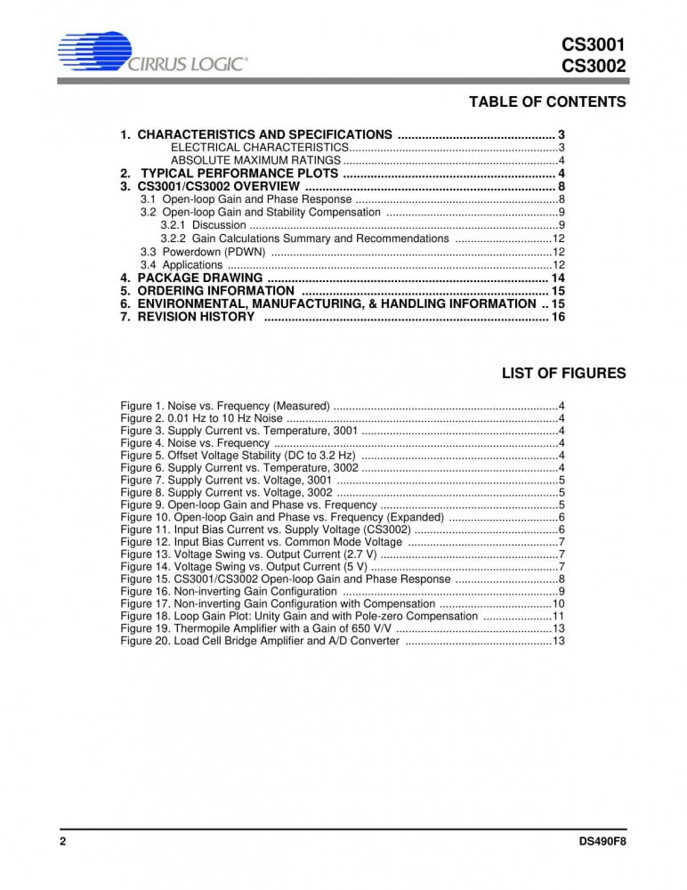 CS3001-IS datasheet page 2