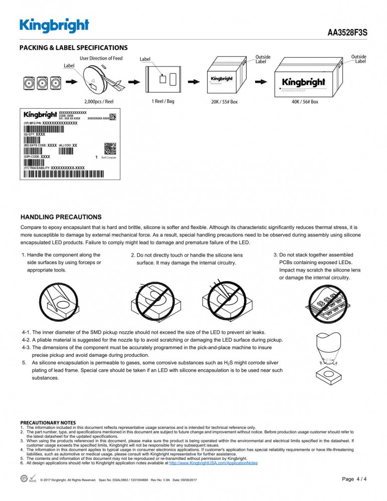 AA3528F3S datasheet page 4