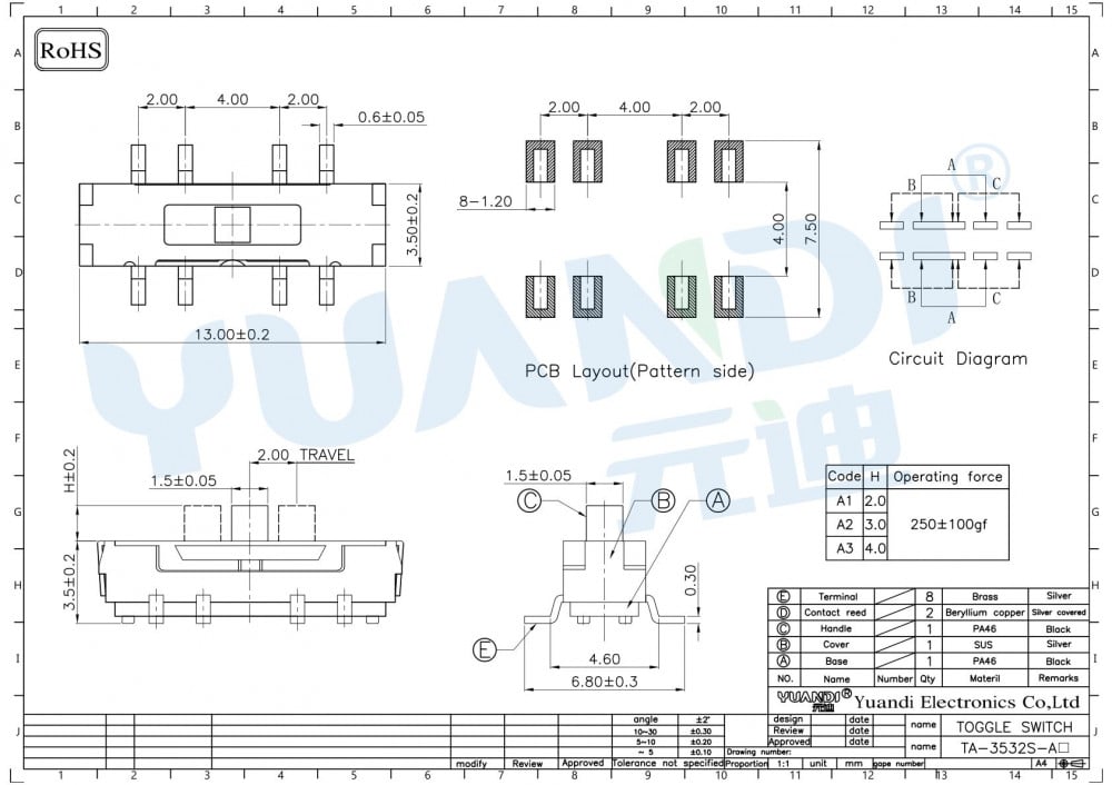 TA-3532S-A2 technical document page