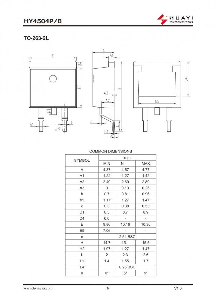 HY4504P datasheet page 9
