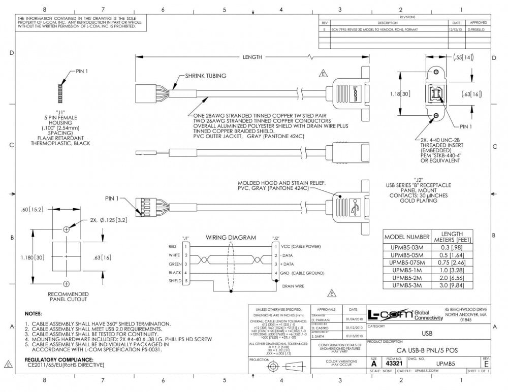 UPMB5-05M technical document page