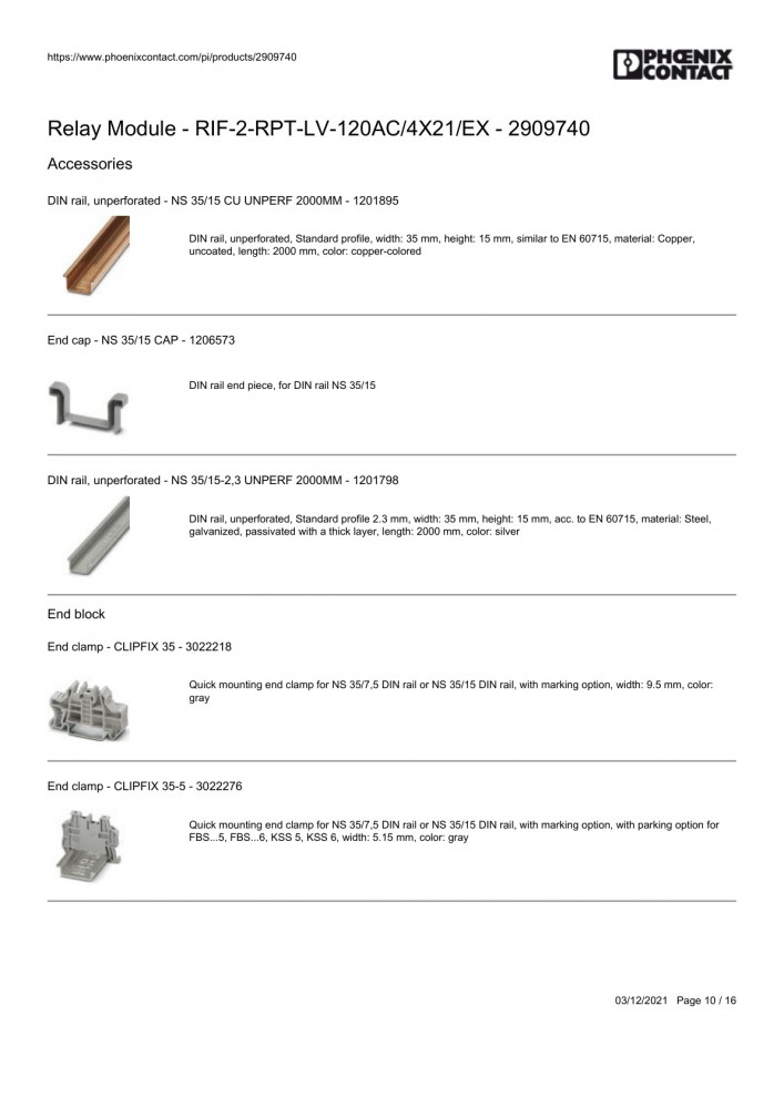 Phoenix Contact 2909740 technical document page 10