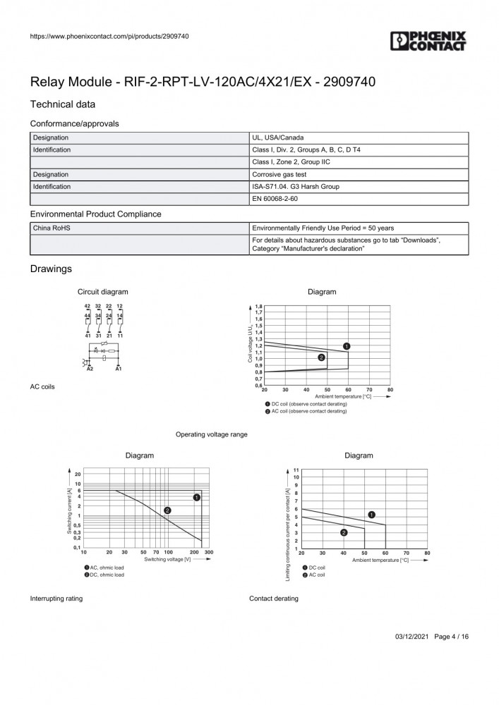Phoenix Contact 2909740 technical document page 4