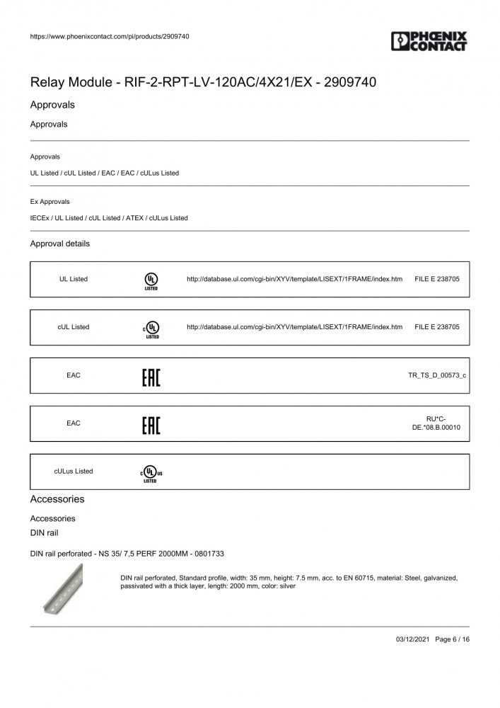 Phoenix Contact 2909740 technical document page 6