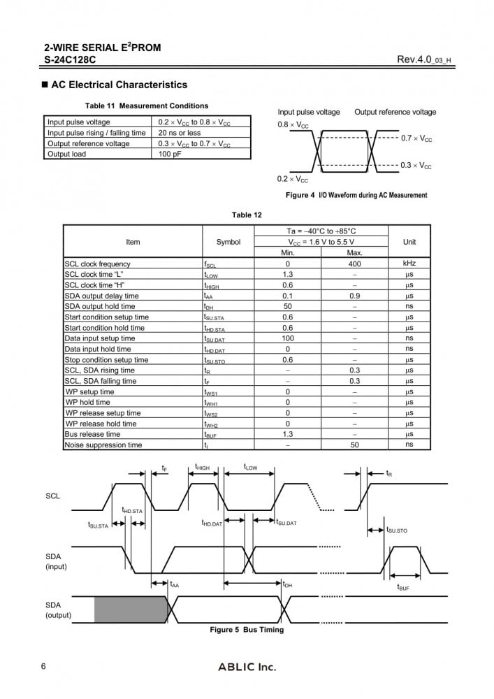 S-24C128C datasheet page 6