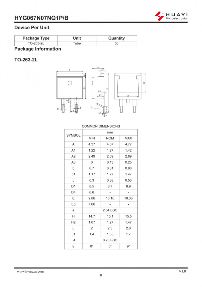 HYG067N07NQ1P datasheet page 8