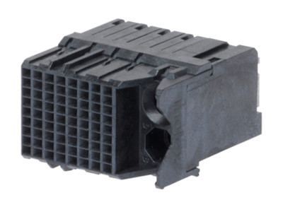 Impact 100 Ohm 3 Pair Right-Angle Daughtercard Receptacle, Unguided, 6 Columns, 54 Circuits, Plated Through Hole Dimension 0.39mm, Lead-Free