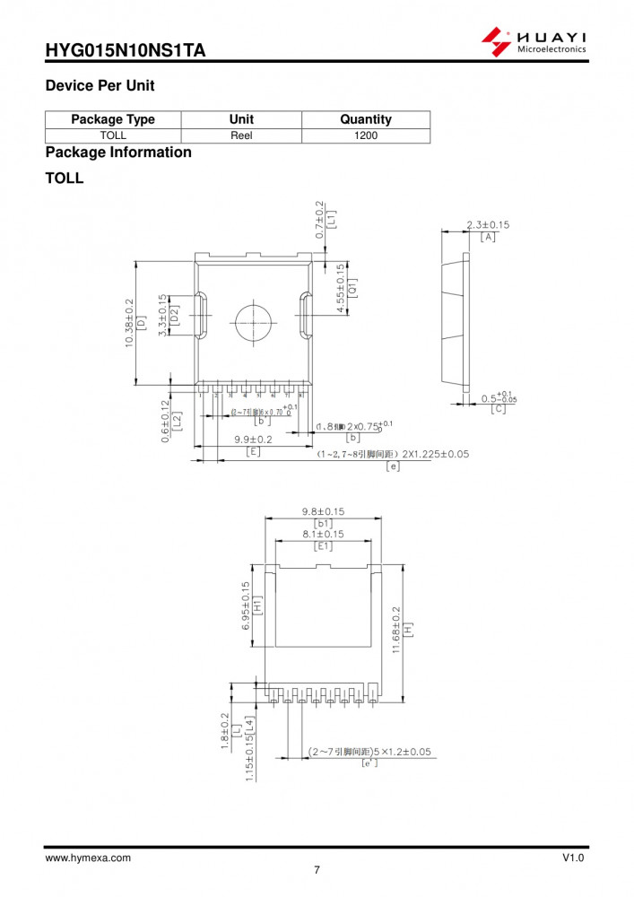 HYG015N10NS1TA datasheet page 7