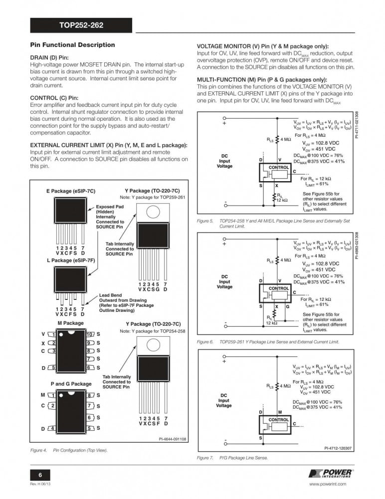 TOPSwitch-HX datasheet page 6