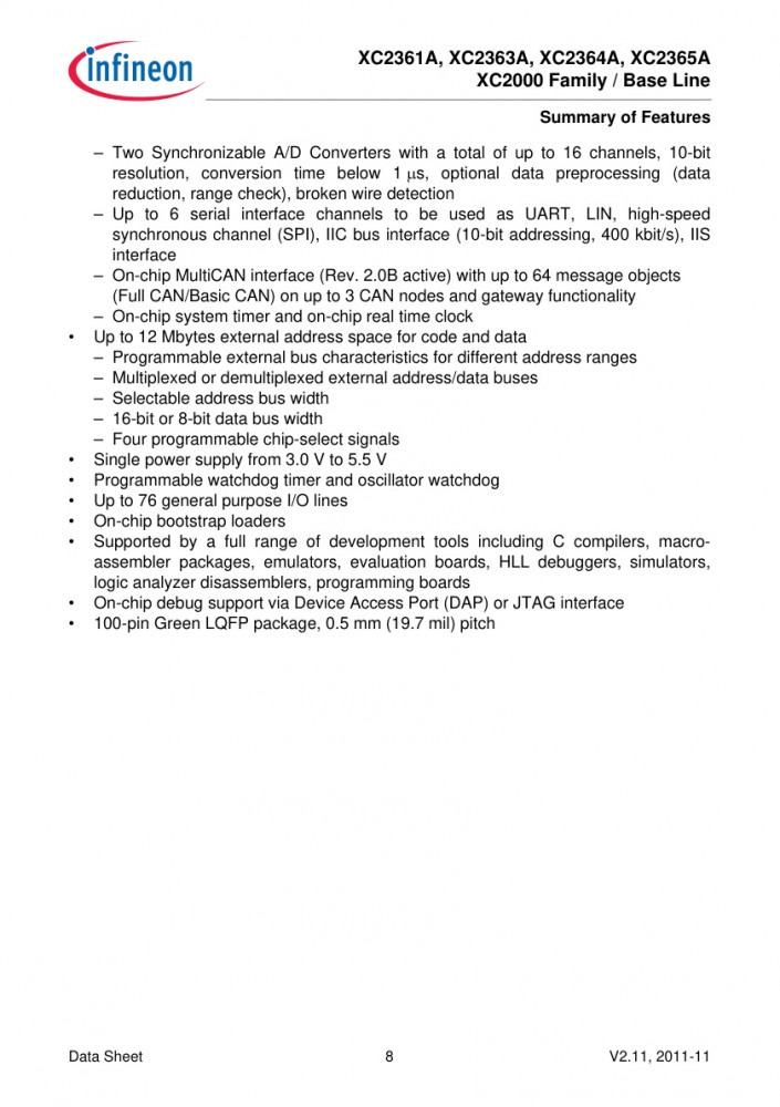 Datasheet page 8