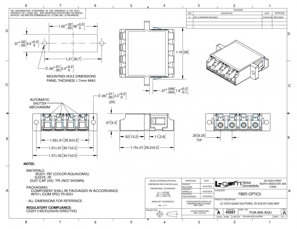 L-com FOA-806-AQU product document preview