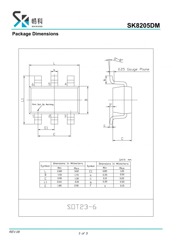 SK8205DM datasheet page 3