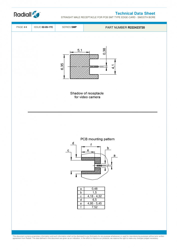 Radiall R222423720 PCB pattern, page 4