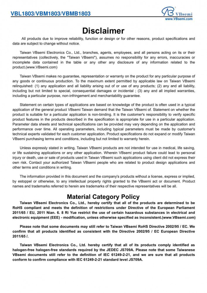 VBMB1803 datasheet page 10