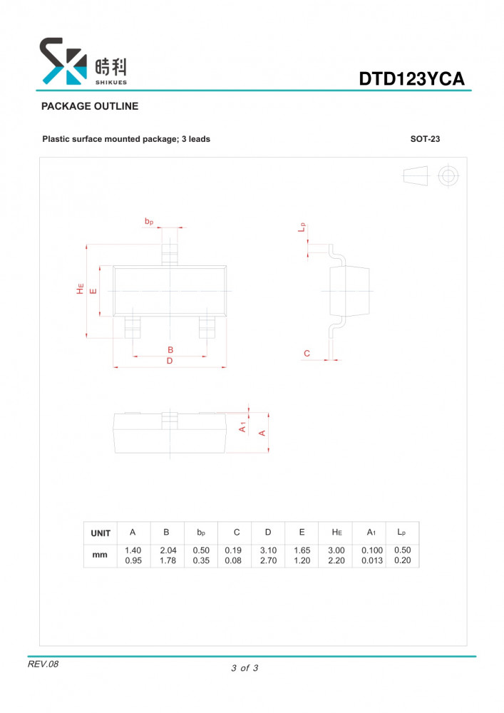DTD123YCA datasheet page 3