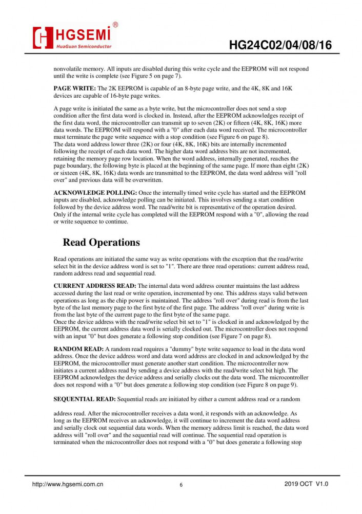 HG24C02M5/TR datasheet page 6
