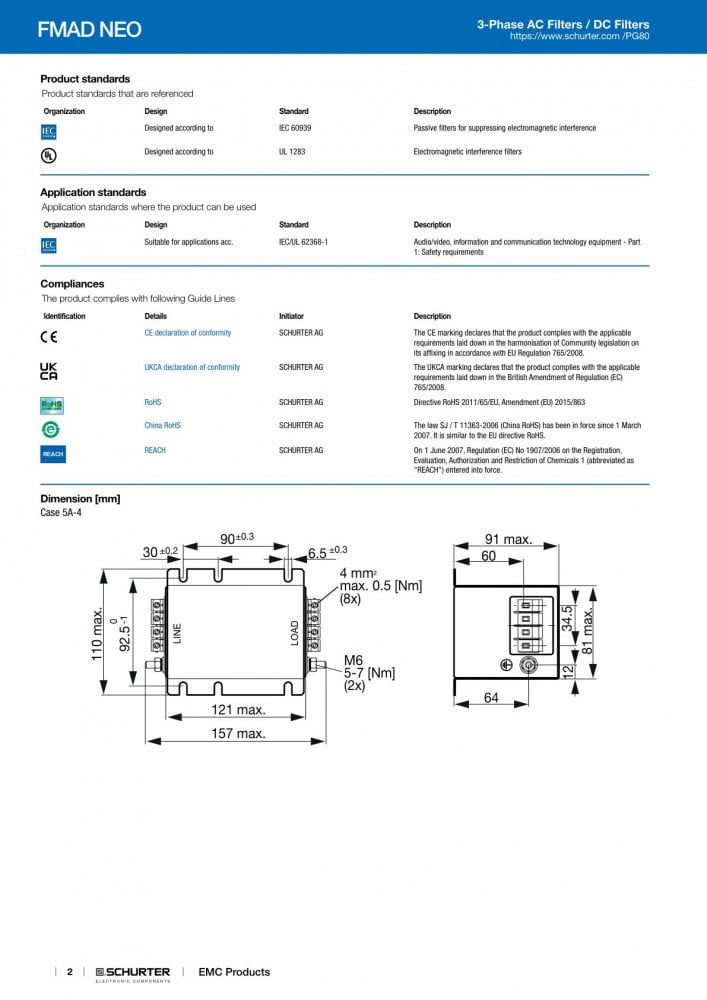 SCHURTER 3-138-312 datasheet page 2