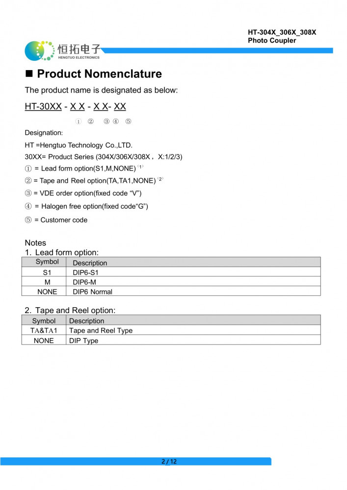 HT-3081-S1TA1 datasheet page 3