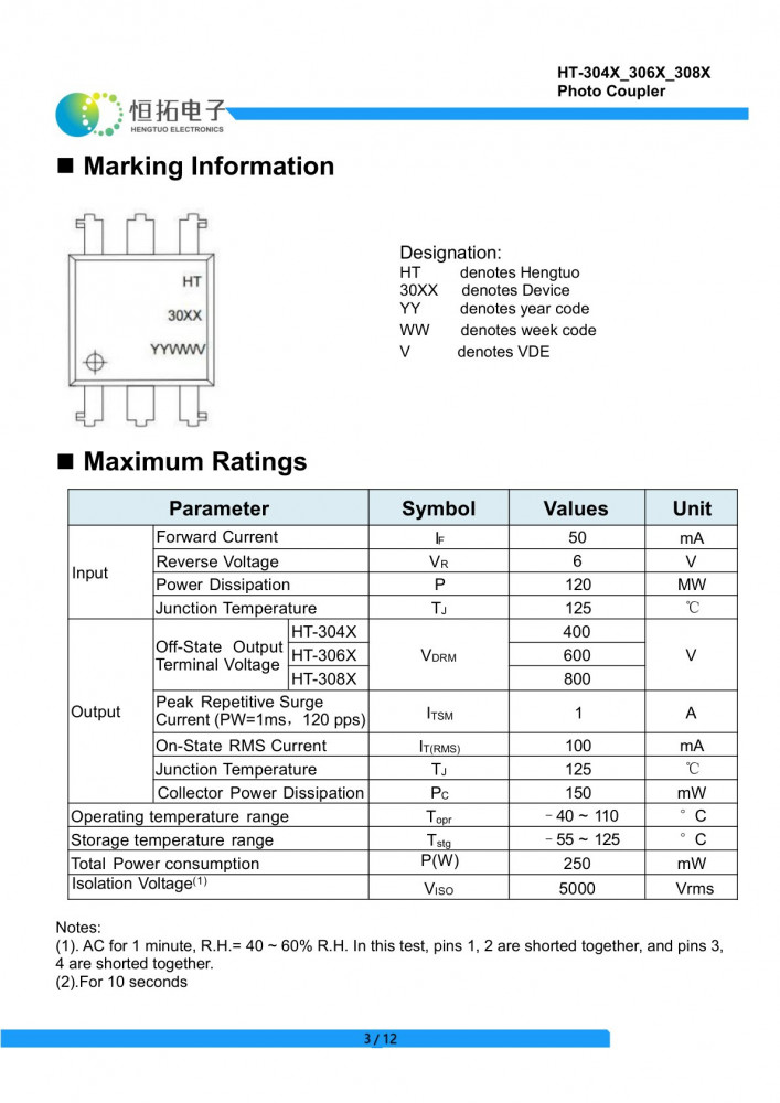 HT-3081-S1TA1 datasheet page 4