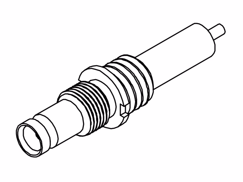 DIN 7/16 Plug, Right-Angle, Clamp, 1/2