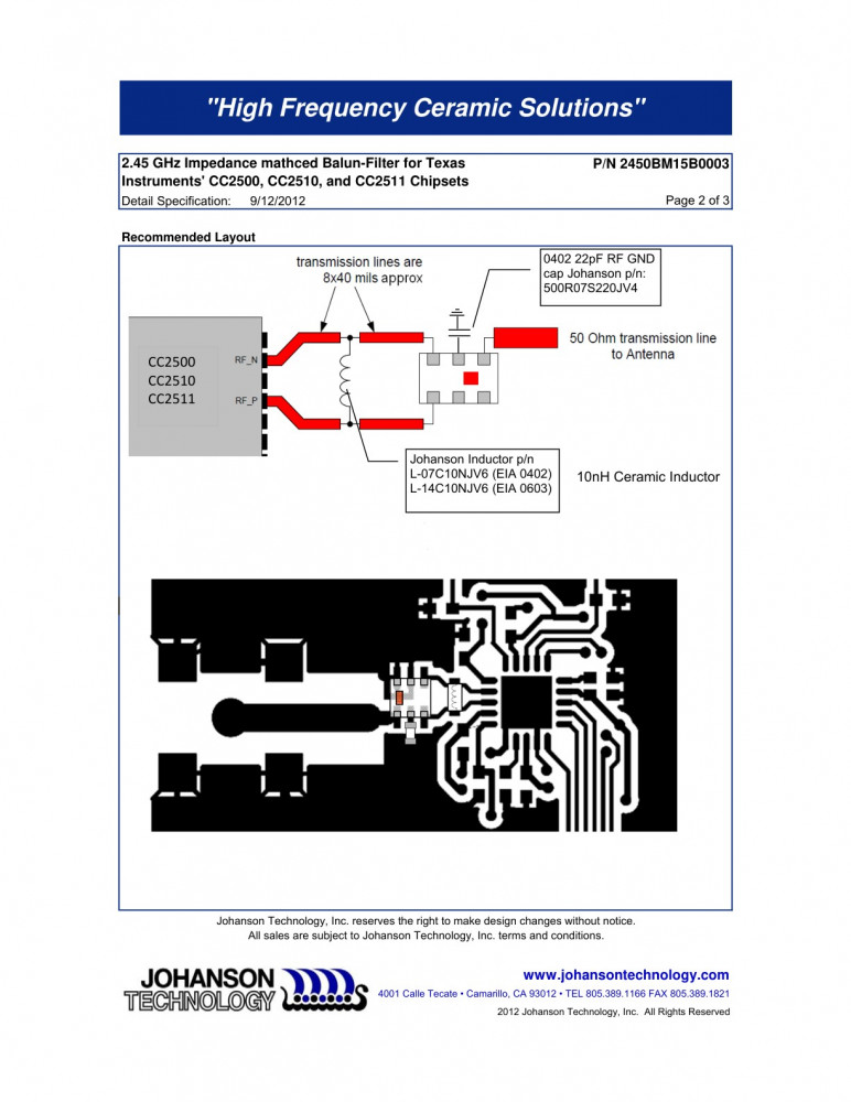 2450BM15B0003E datasheet page 2