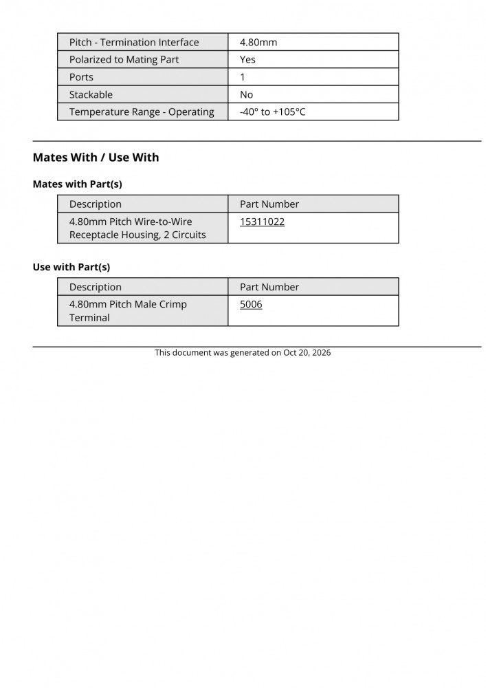 MOLEX 15311023 product document preview 3
