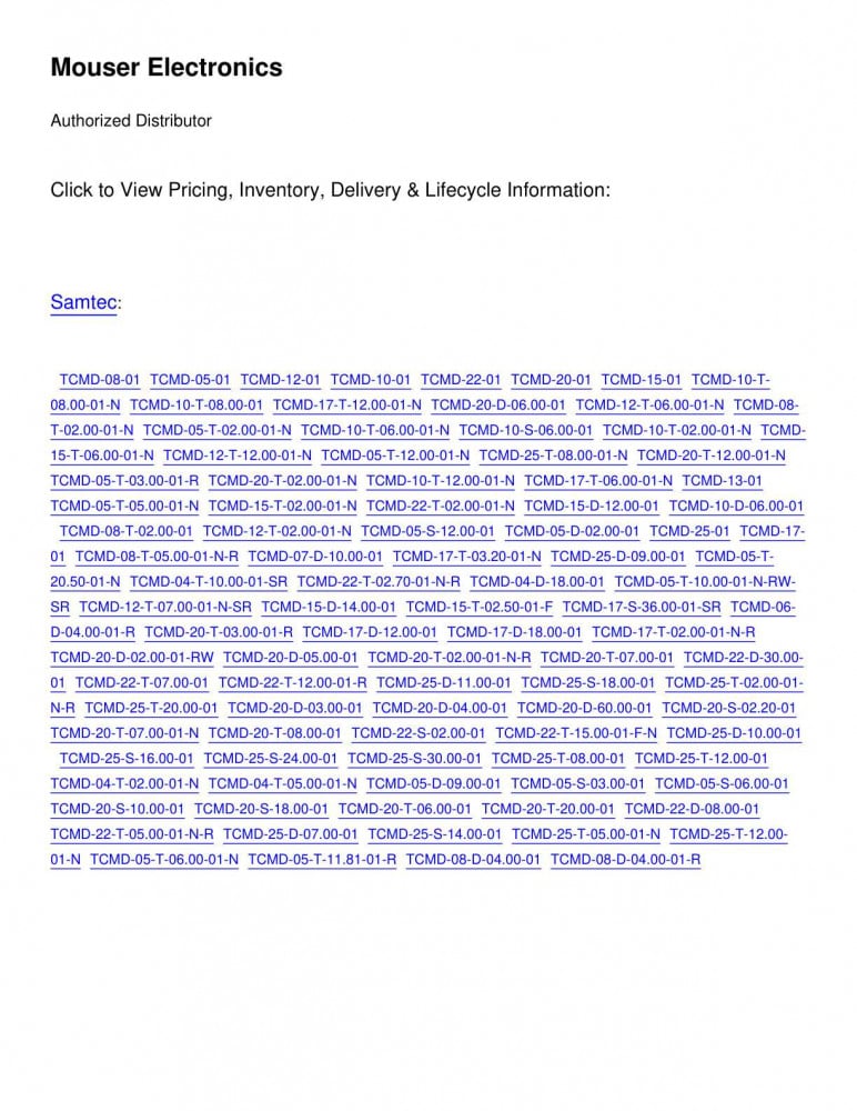 Samtec TCMD series technical document page 2