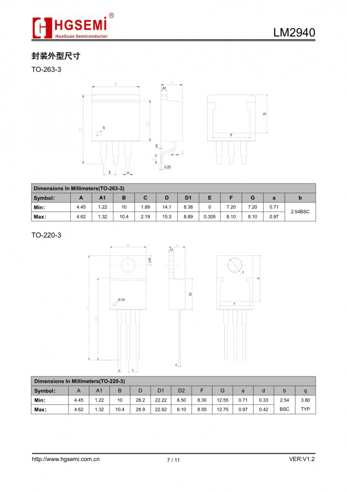 HGSEMI LM2940 datasheet page 7