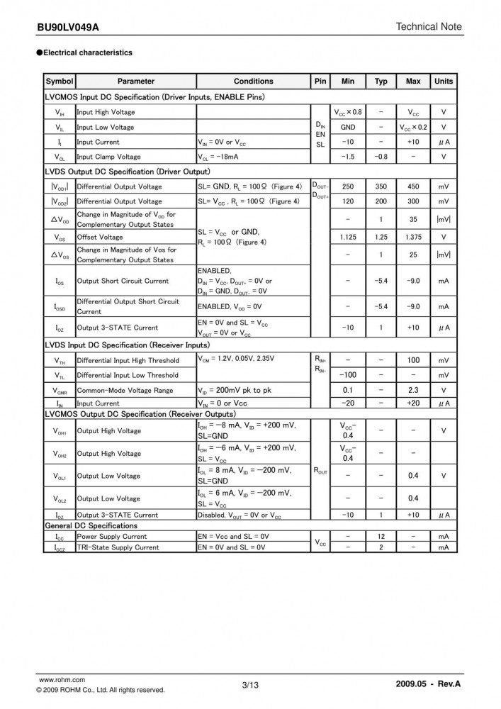 BU90LV049A-E2 datasheet page 3