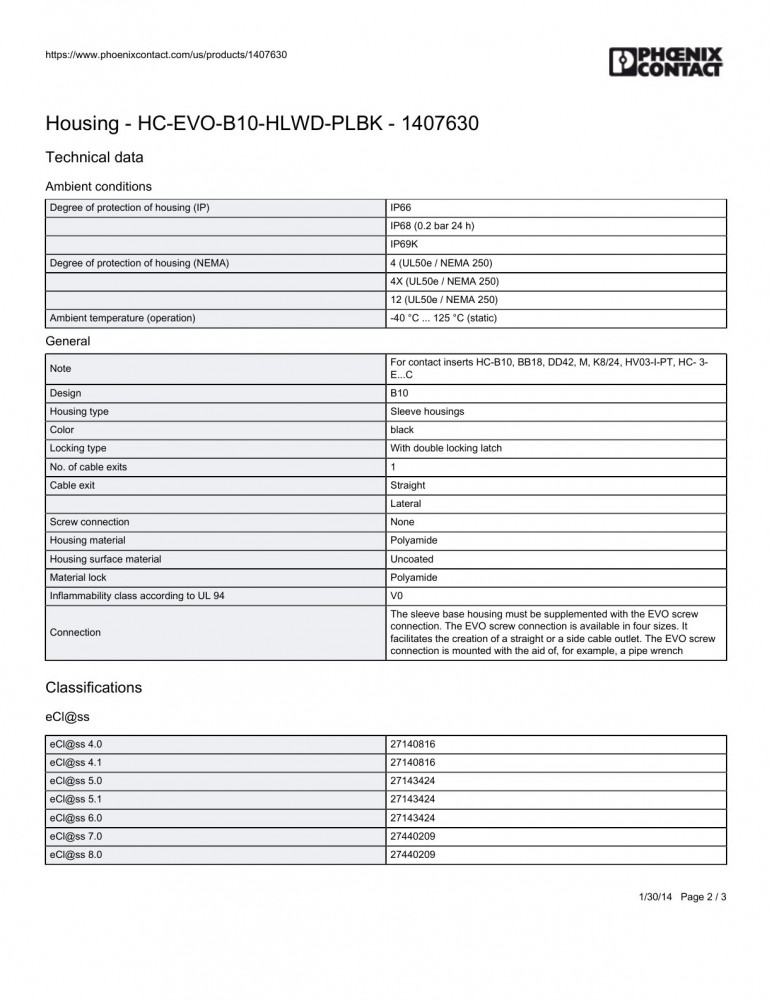Phoenix Contact 1407630 product documentation image 2
