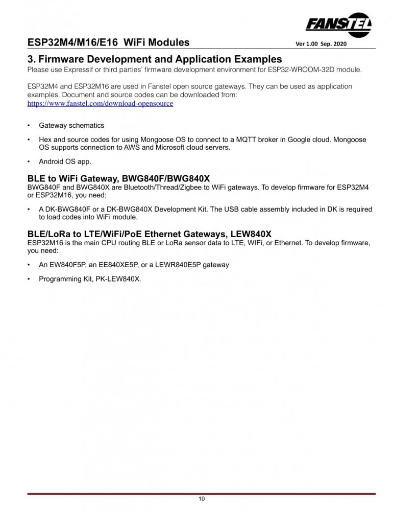 ESP32M4 datasheet page 10