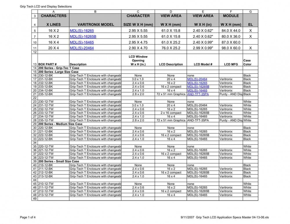 Technical document page 1