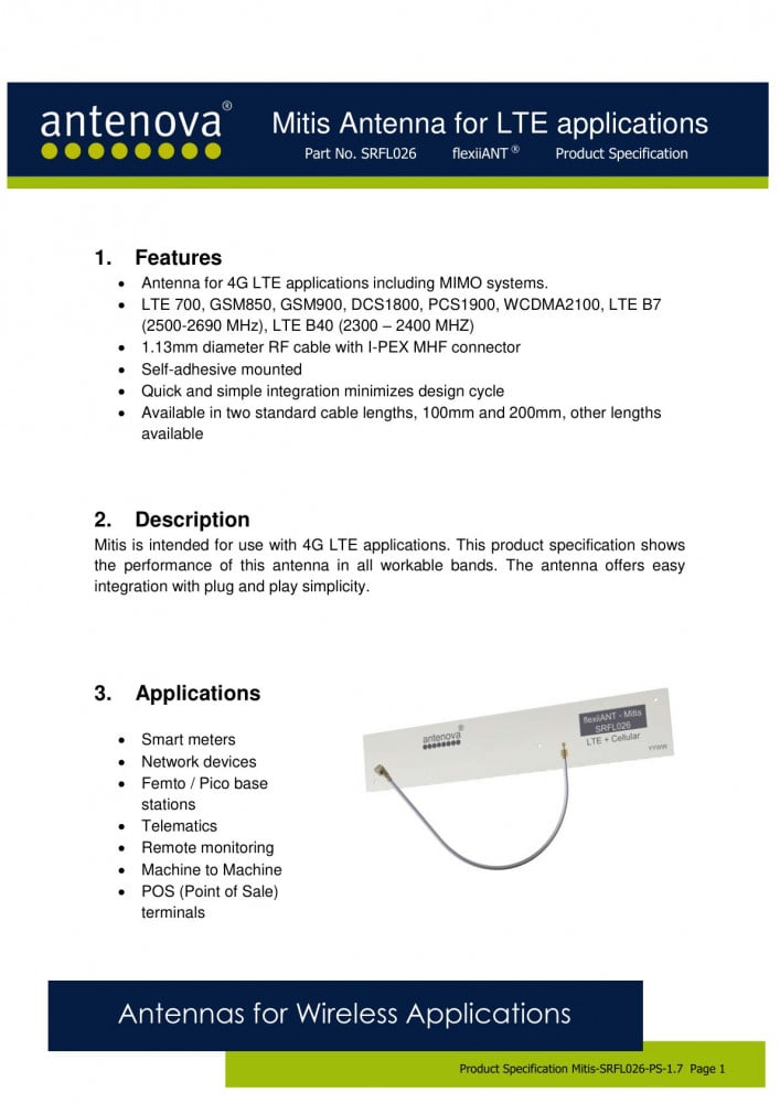 SRFL026-200 datasheet page 1