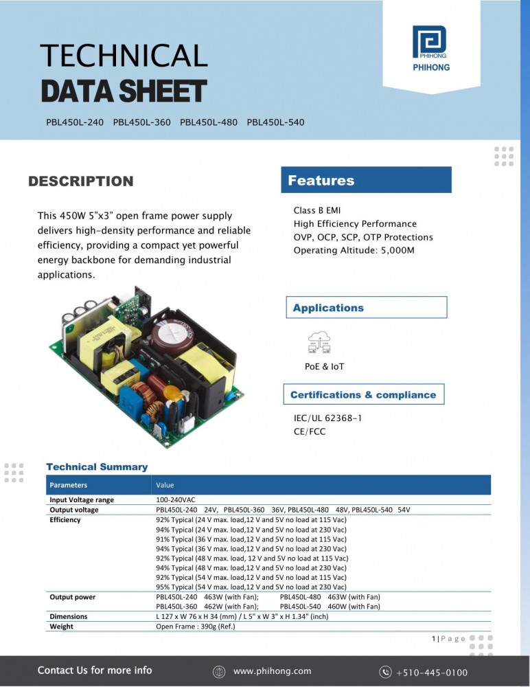PBL450L-540 technical document image 1
