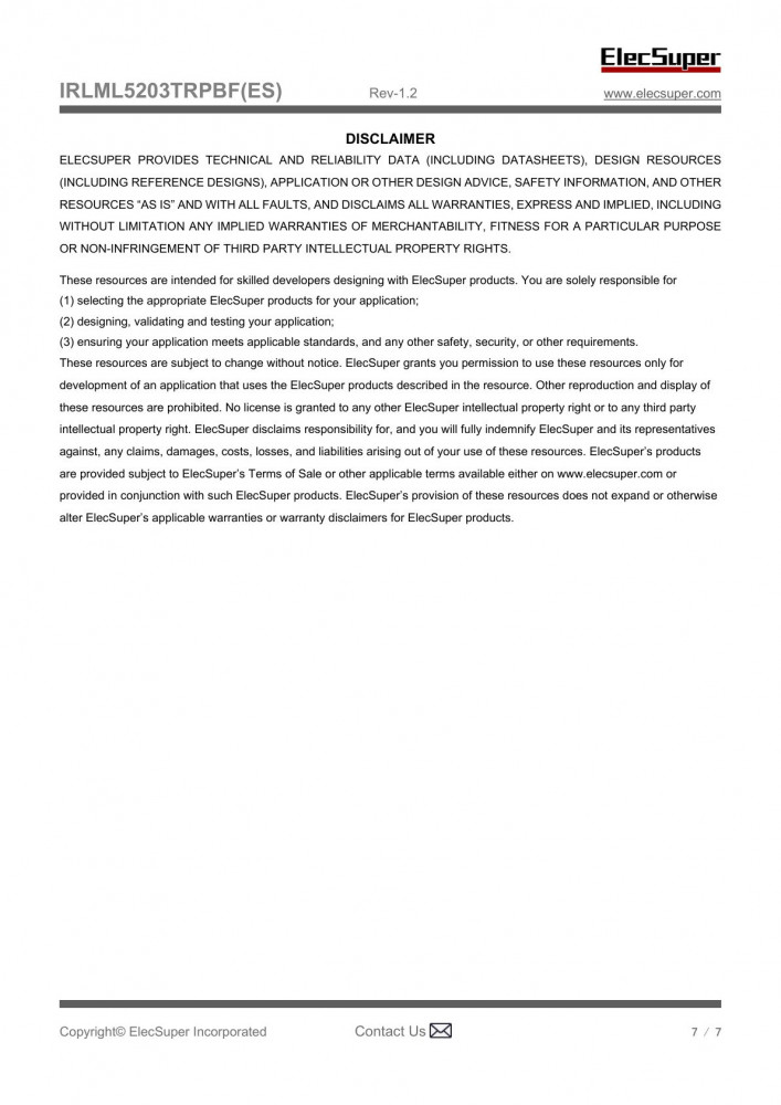 IRLML5203TRPBF(ES) datasheet page 7