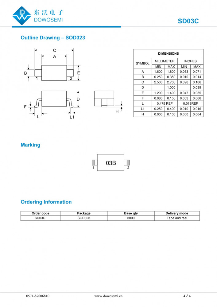 DOWO SD03C datasheet page 4